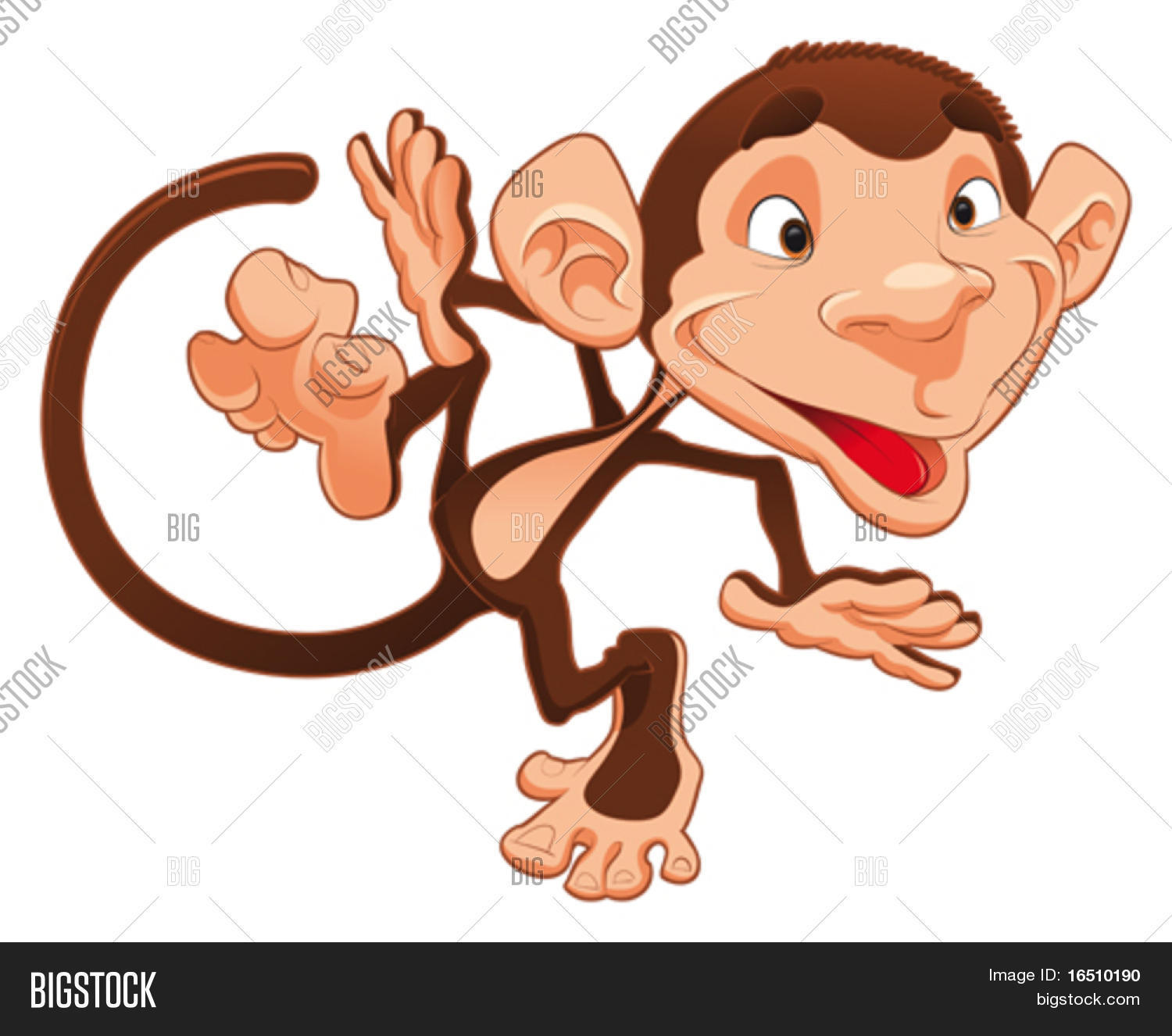 Funny Monkey. Cartoon Vector & Photo (Free Trial) | Bigstock