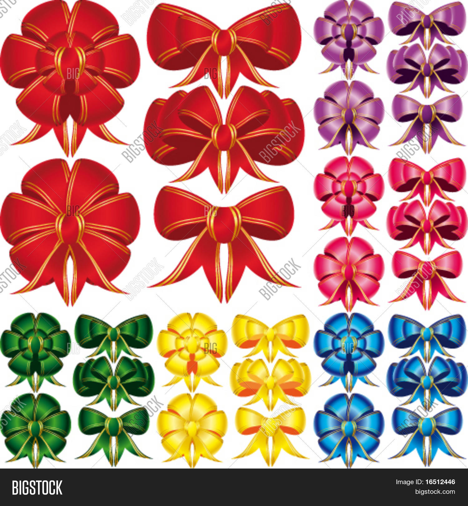 Vector Set Bow Vector & Photo (Free Trial) | Bigstock