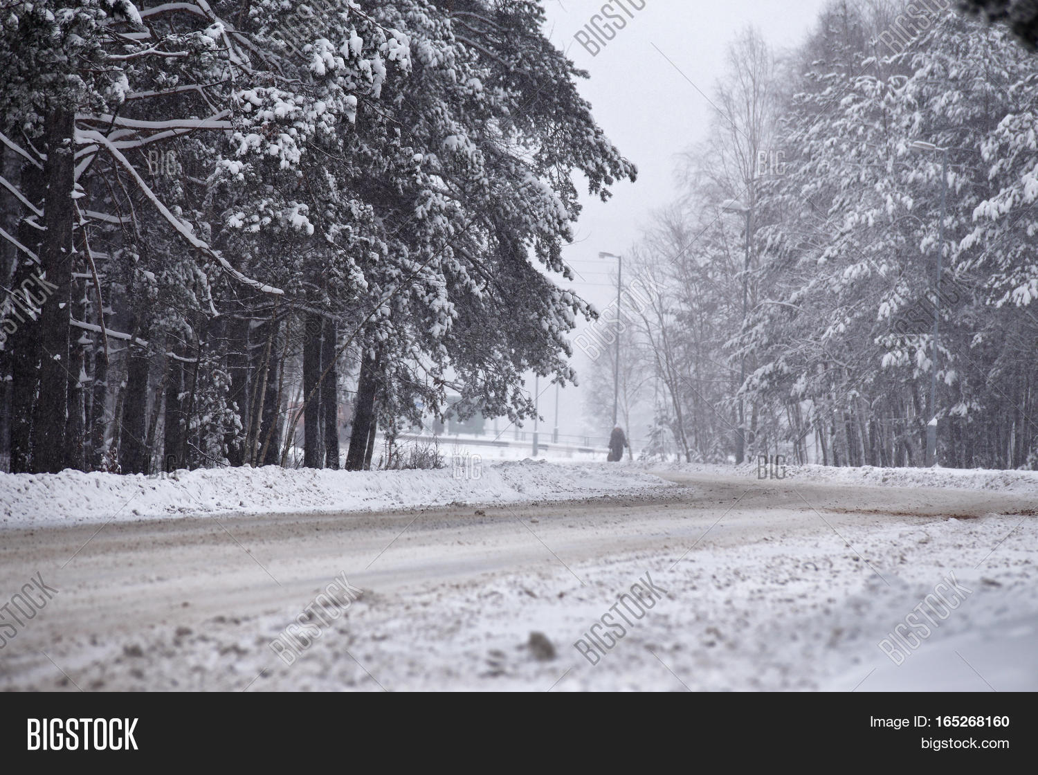 Snowfall Sleet On Image & Photo (Free Trial) | Bigstock
