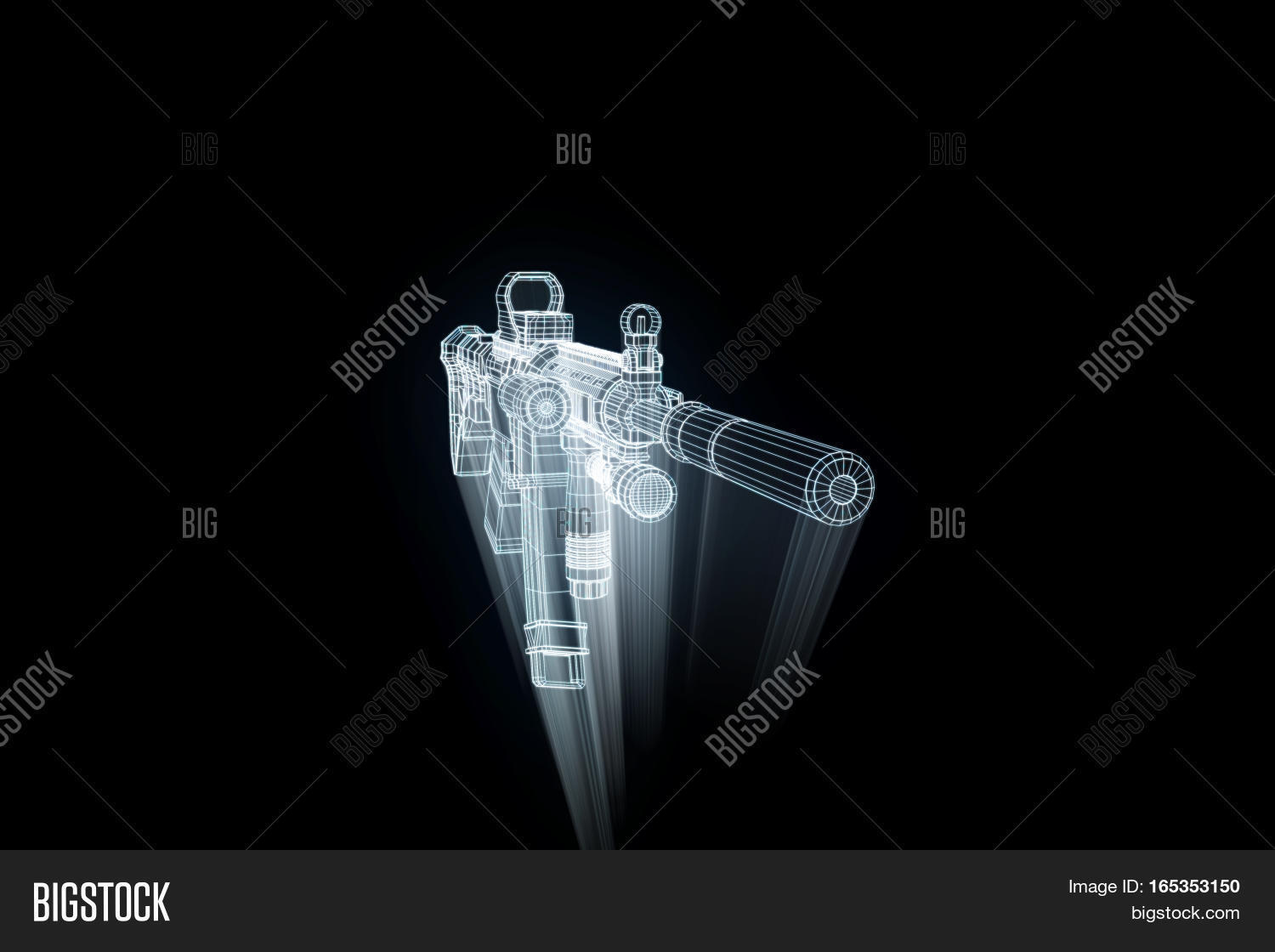 Gun Weapon Hologram Image & Photo (Free Trial) | Bigstock