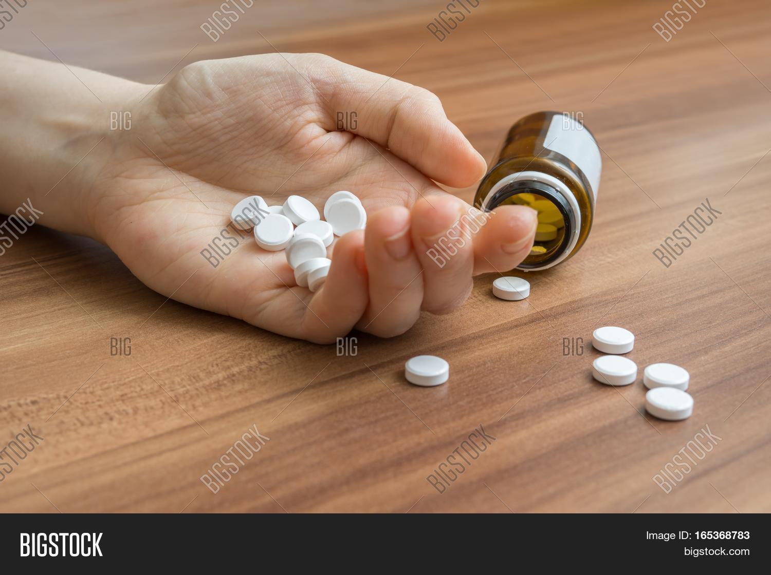 Pills Spilled On Table Image & Photo (Free Trial) | Bigstock
