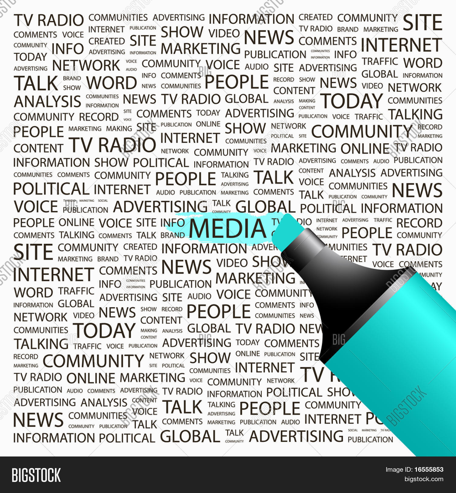 MEDIA. Highlighter Vector & Photo (Free Trial) | Bigstock