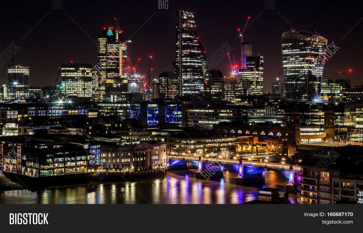 Big City Towers Night Image & Photo (Free Trial) | Bigstock