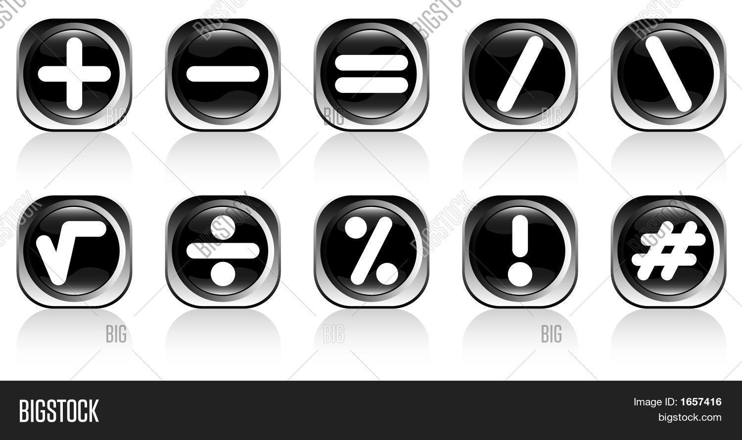 Mathematical Buttons. Vector & Photo (Free Trial) | Bigstock