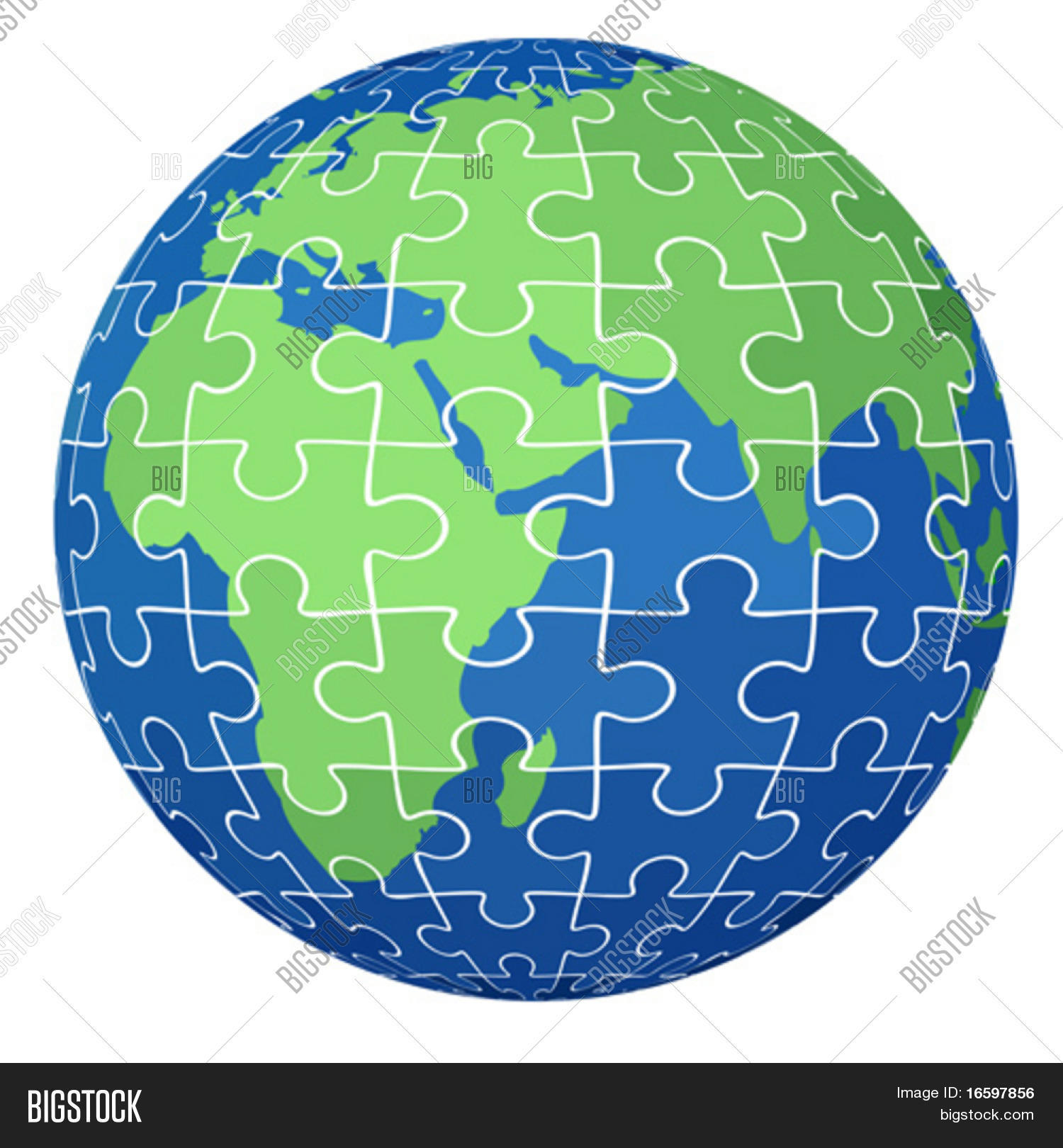 Puzzle Earth Planet Vector & Photo (Free Trial) | Bigstock