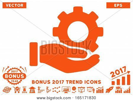 Orange Mechanic Gear Vector & Photo (Free Trial) | Bigstock