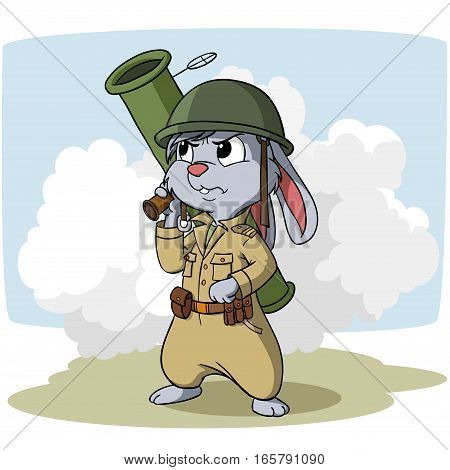 Cartoon Bunny Bazooka Vector & Photo (Free Trial) | Bigstock