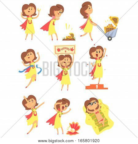Lucky Woman Having Vector & Photo (Free Trial) | Bigstock