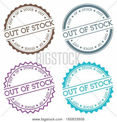 Out Stock Badge Vector & Photo (Free Trial) | Bigstock