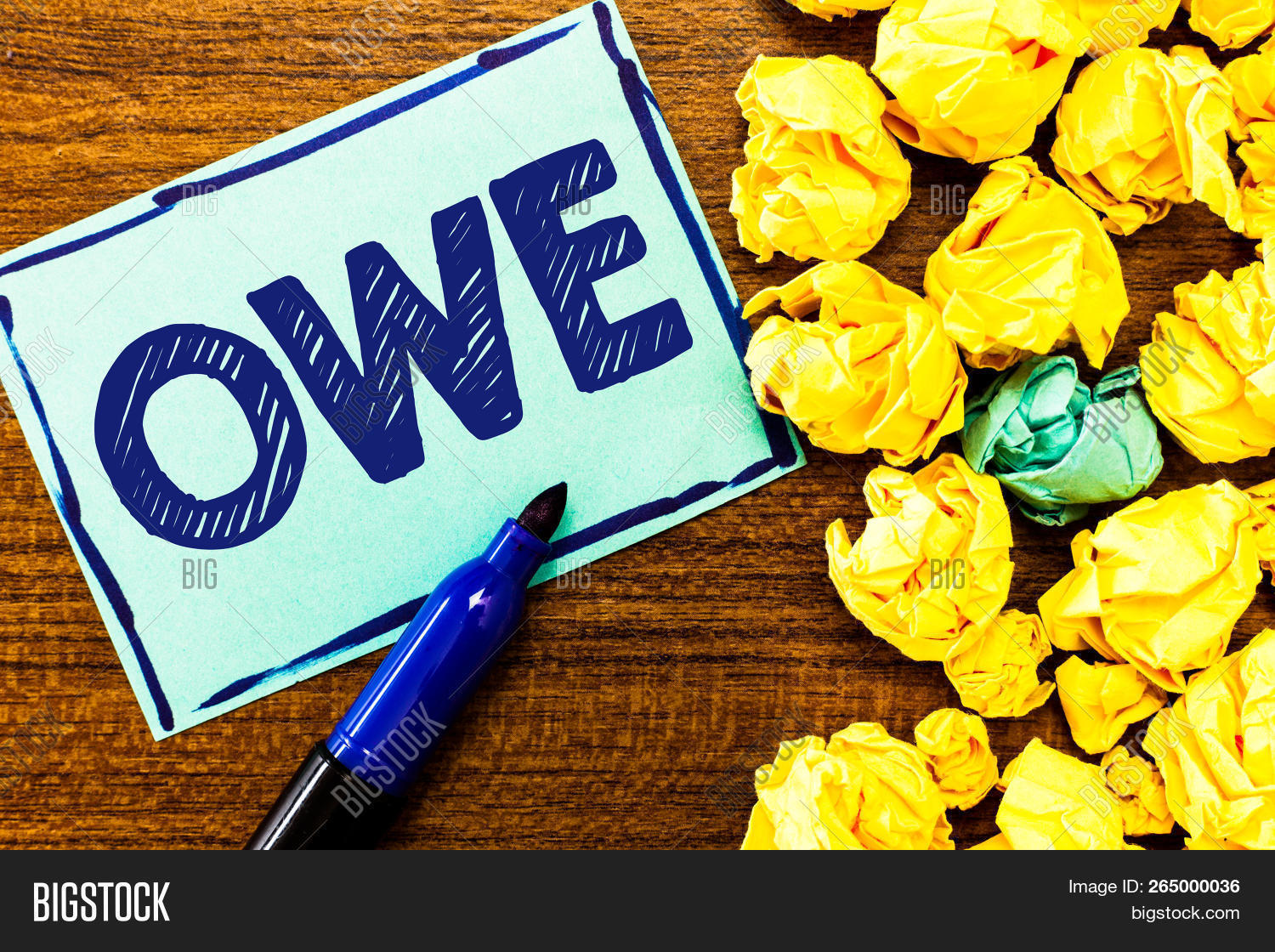 Word Writing Text Owe Image & Photo (Free Trial) | Bigstock