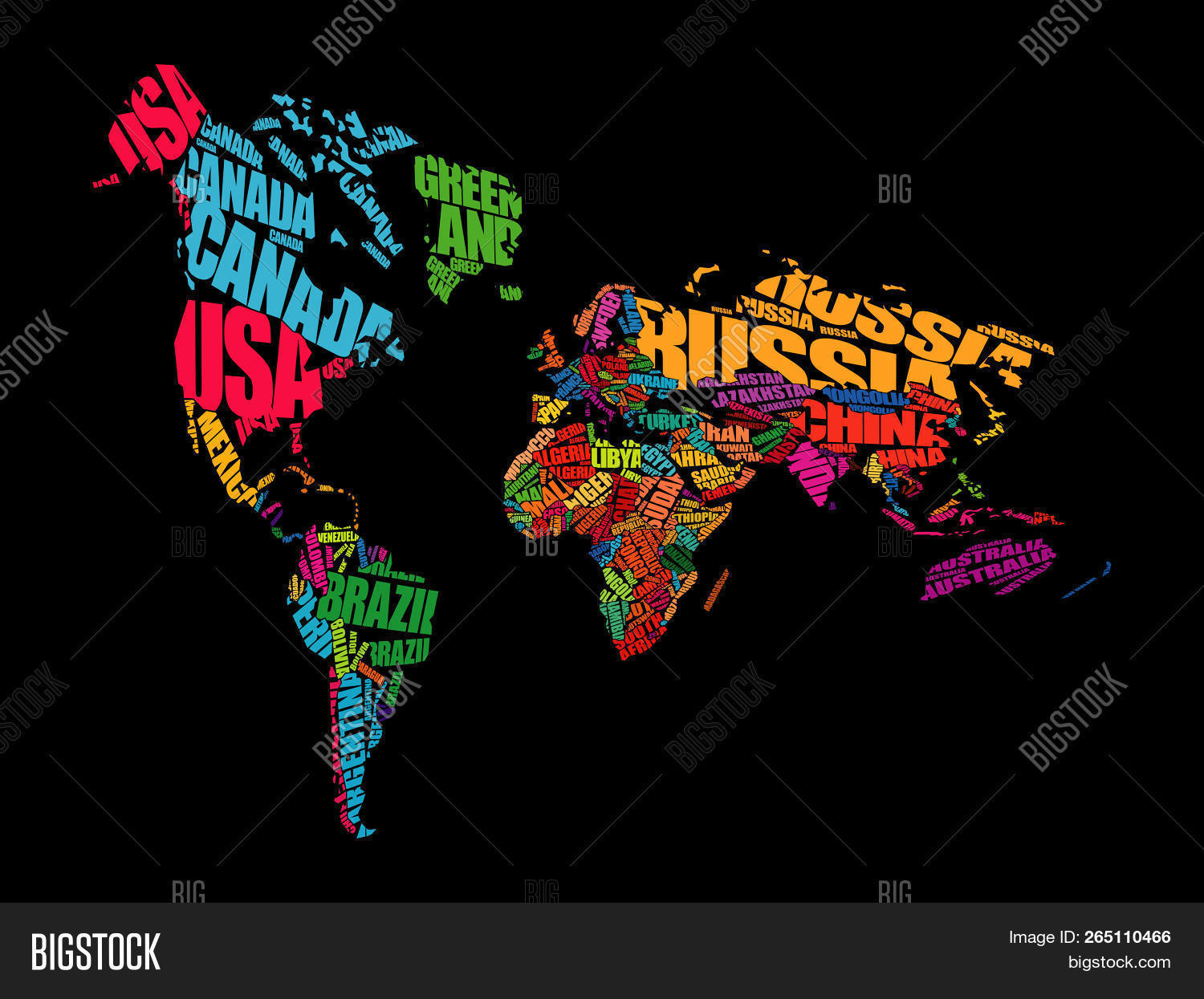 World Map Typography Image & Photo (Free Trial) | Bigstock