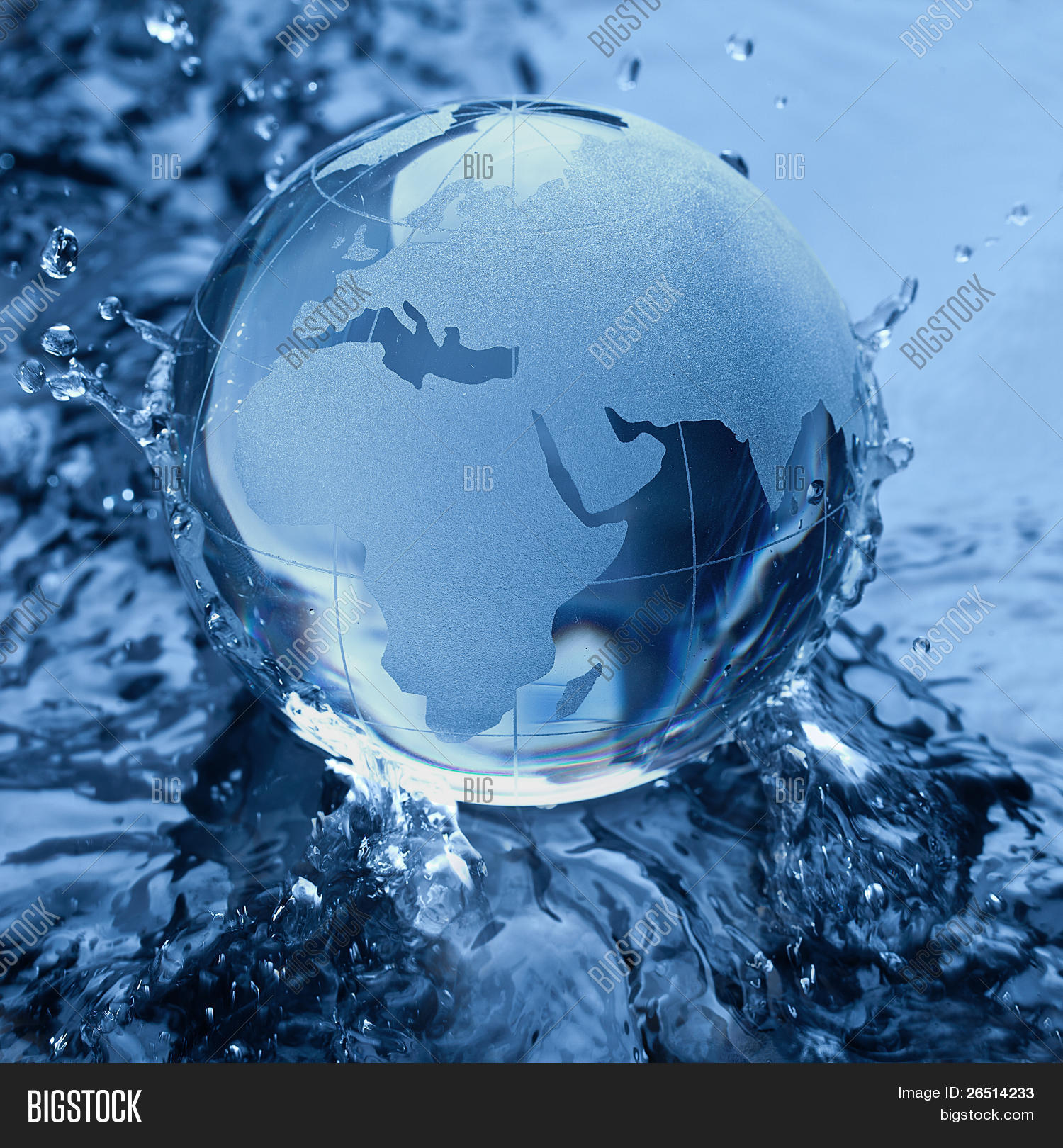 Blue Glass Globe On Image & Photo (Free Trial) | Bigstock