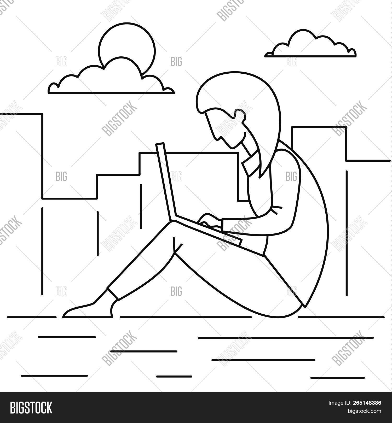 Girl Outdoor Distant Image & Photo (Free Trial) | Bigstock