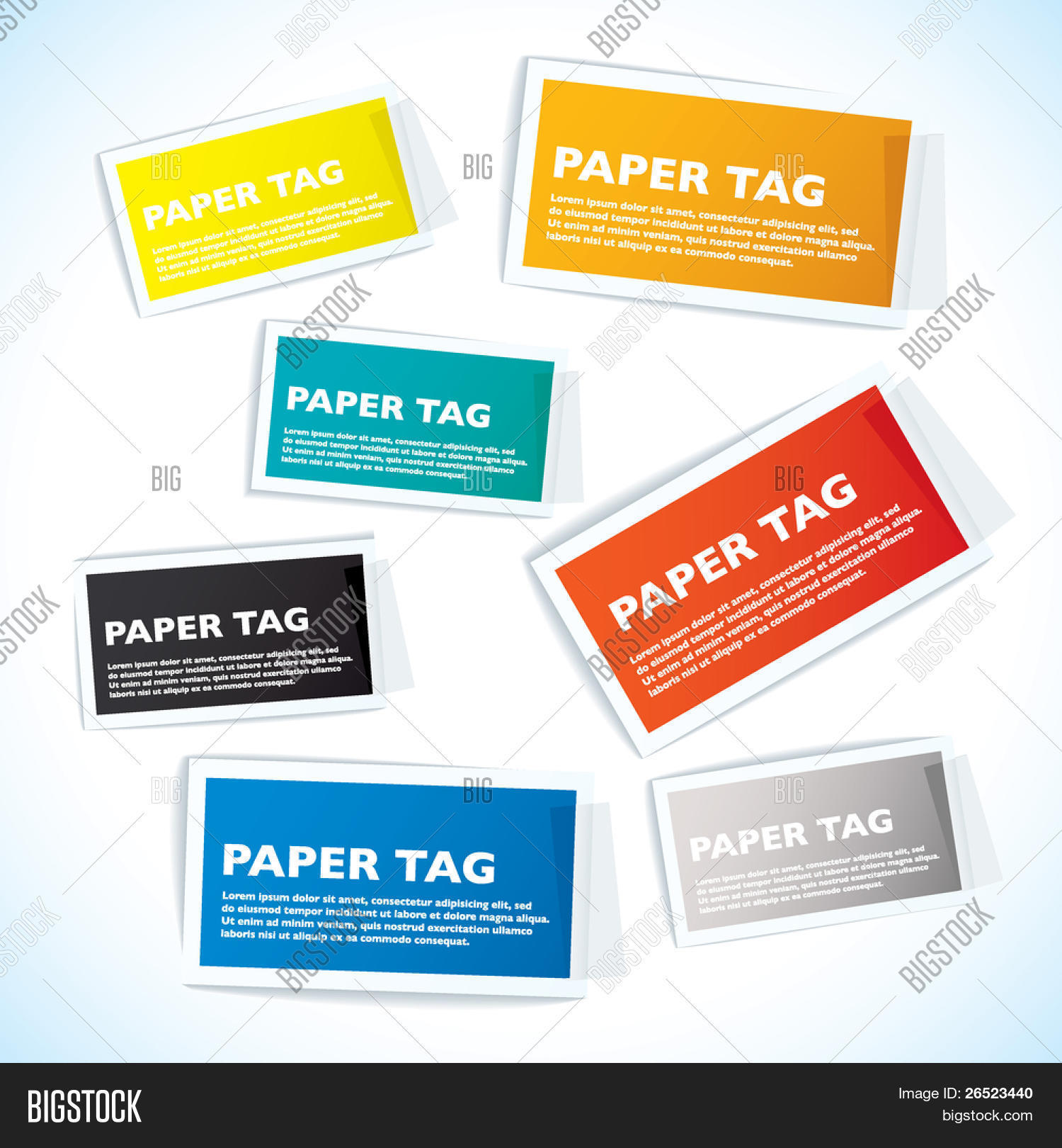 Paper Tags White Vector & Photo (Free Trial) | Bigstock