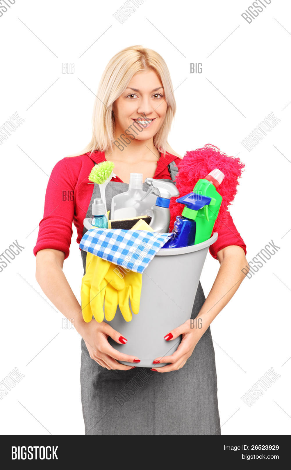Female Cleaner Holding Image & Photo (Free Trial) | Bigstock