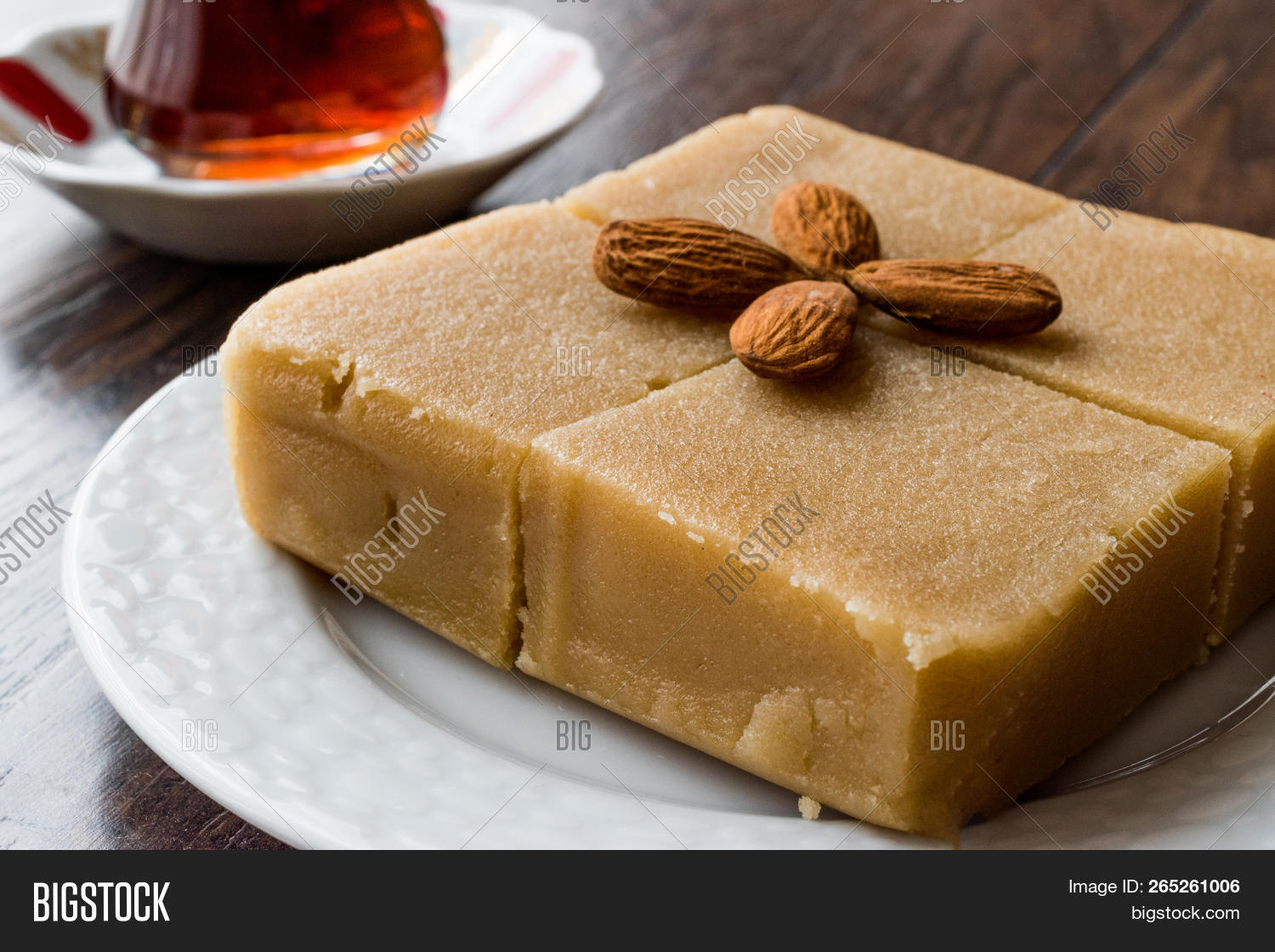 Semolina Halva Almonds Image & Photo (Free Trial) | Bigstock