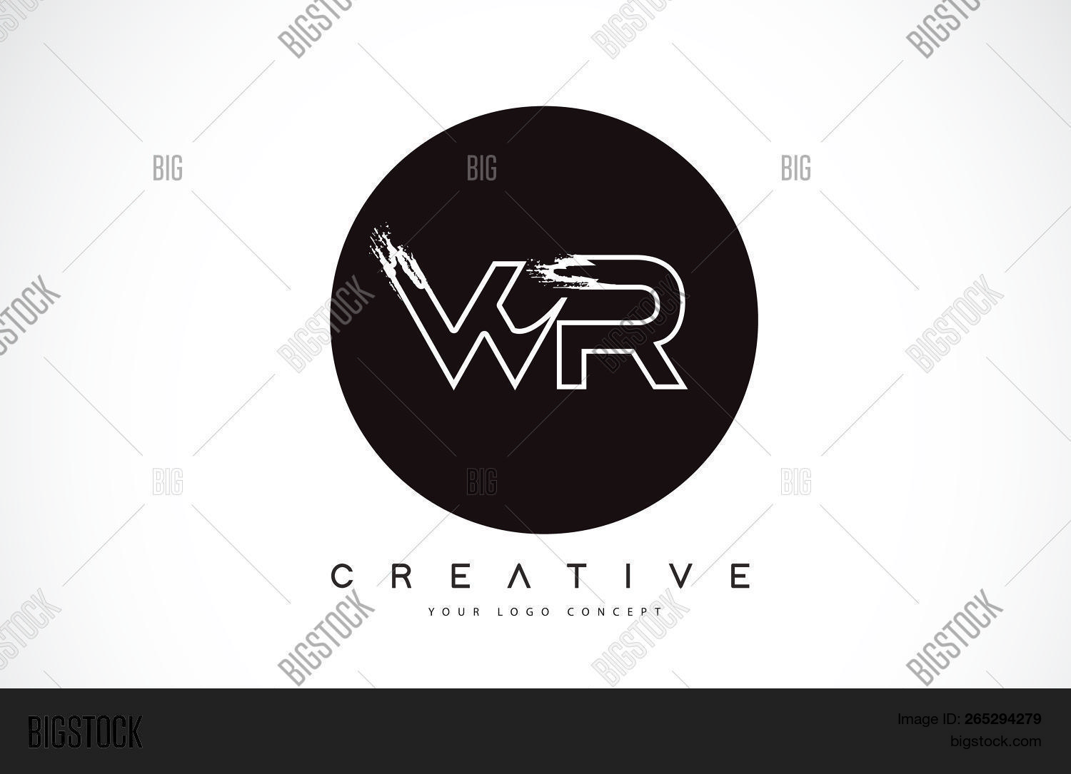 Wr Modern Leter Logo Vector & Photo (Free Trial) | Bigstock