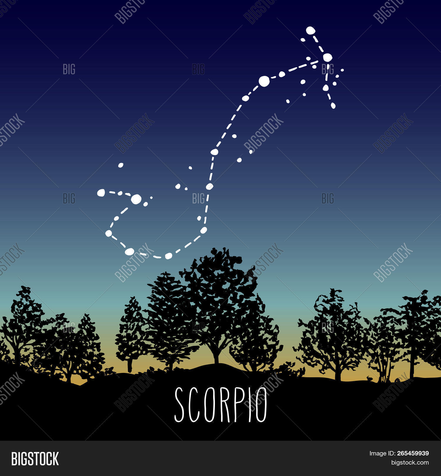 Scorpio Hand Drawn Vector & Photo (Free Trial) | Bigstock