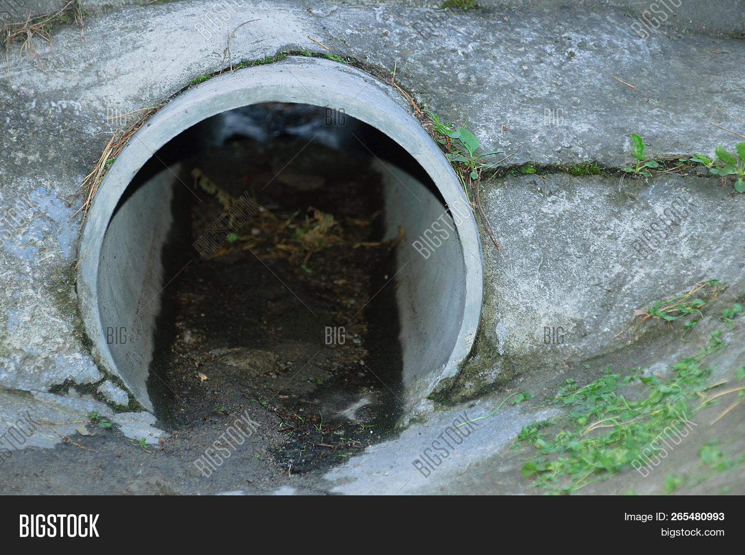 Drain Pipe Concrete Image & Photo (Free Trial) | Bigstock