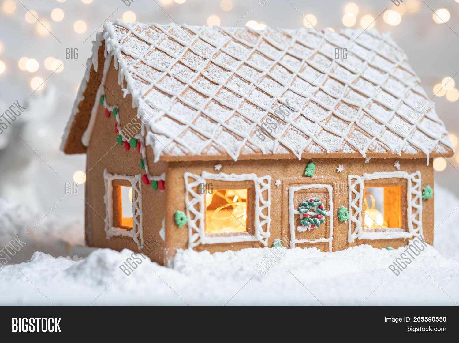 Gingerbread House Snow Image & Photo (Free Trial) | Bigstock
