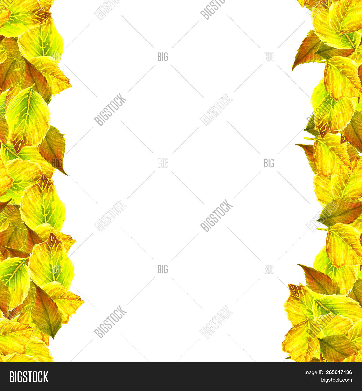 Yellow Leaves Border. Image & Photo (Free Trial) | Bigstock