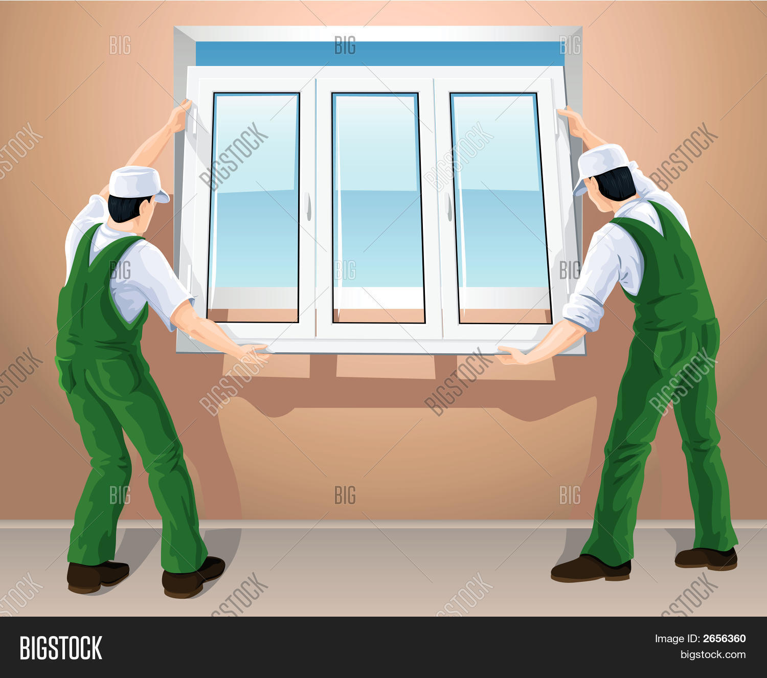 Two Workers Editing Vector & Photo (Free Trial) | Bigstock