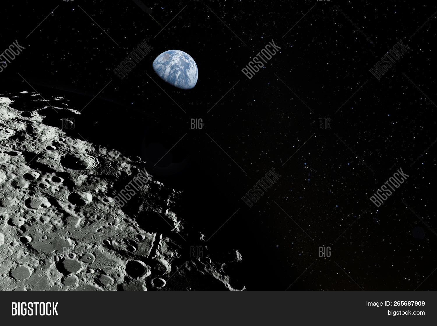 Moon Surface, Stars Image & Photo (Free Trial) | Bigstock