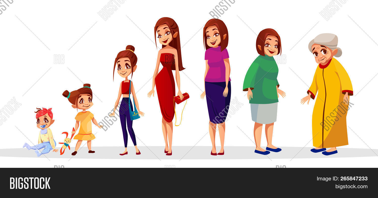 Woman Age Illustration Image & Photo (Free Trial) | Bigstock