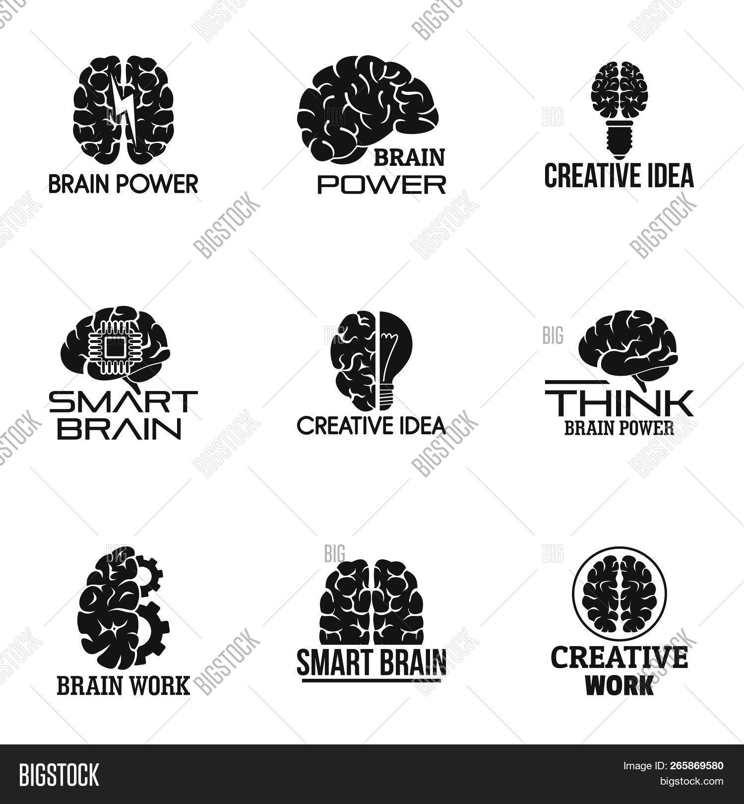 Brain Power Logo Set. Image & Photo (Free Trial) | Bigstock