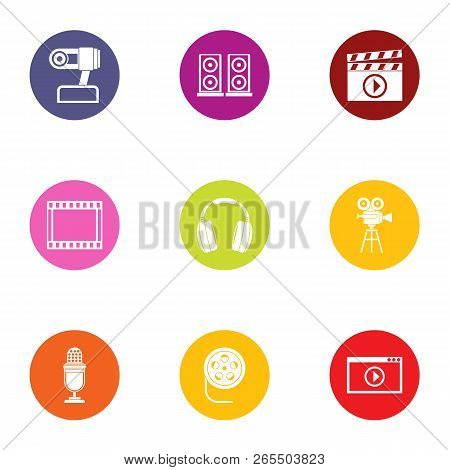 Media Center Icons Set Image & Photo (Free Trial) | Bigstock