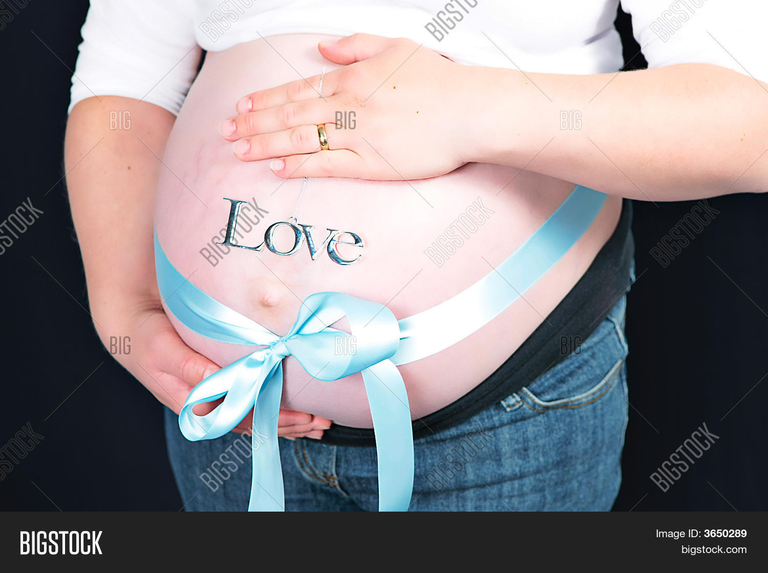Love Sign On Belly Image & Photo (Free Trial) | Bigstock