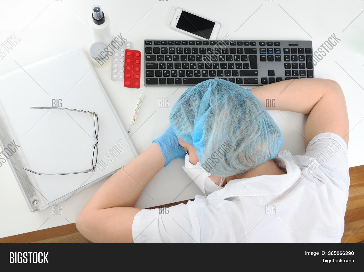 Top View Tired Doctor Image & Photo (Free Trial) | Bigstock