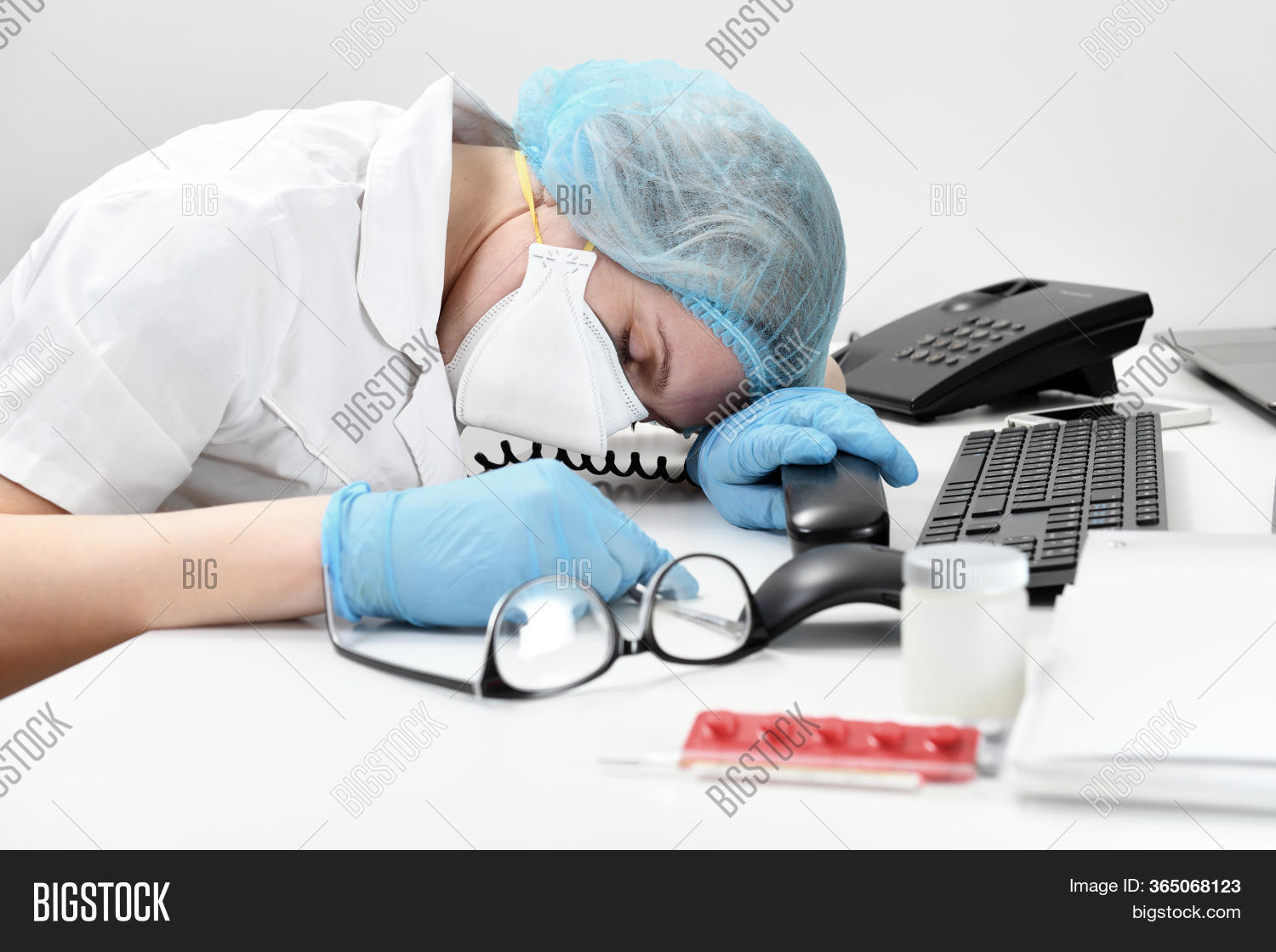 Top View Tired Doctor Image & Photo (Free Trial) | Bigstock