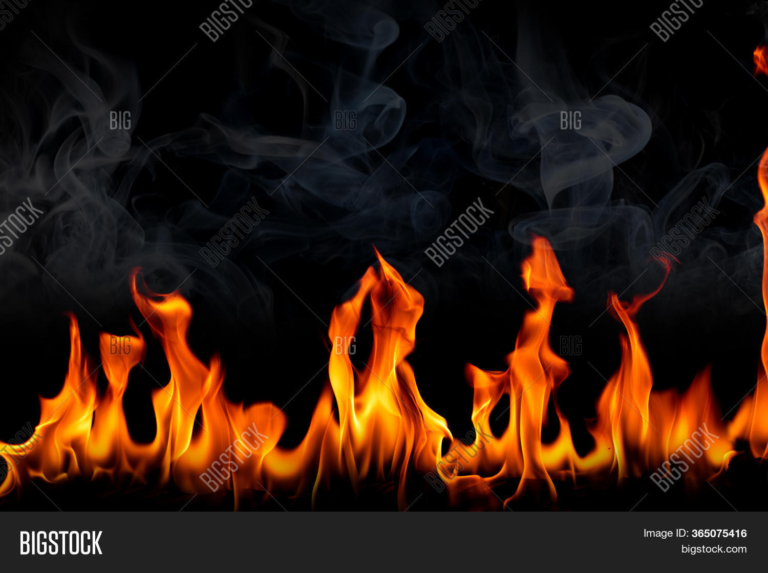 Fire Flames Smoke On Image & Photo (Free Trial) | Bigstock