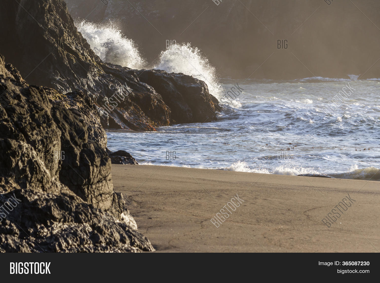 Waves Crashing On Rock Image & Photo (Free Trial) | Bigstock