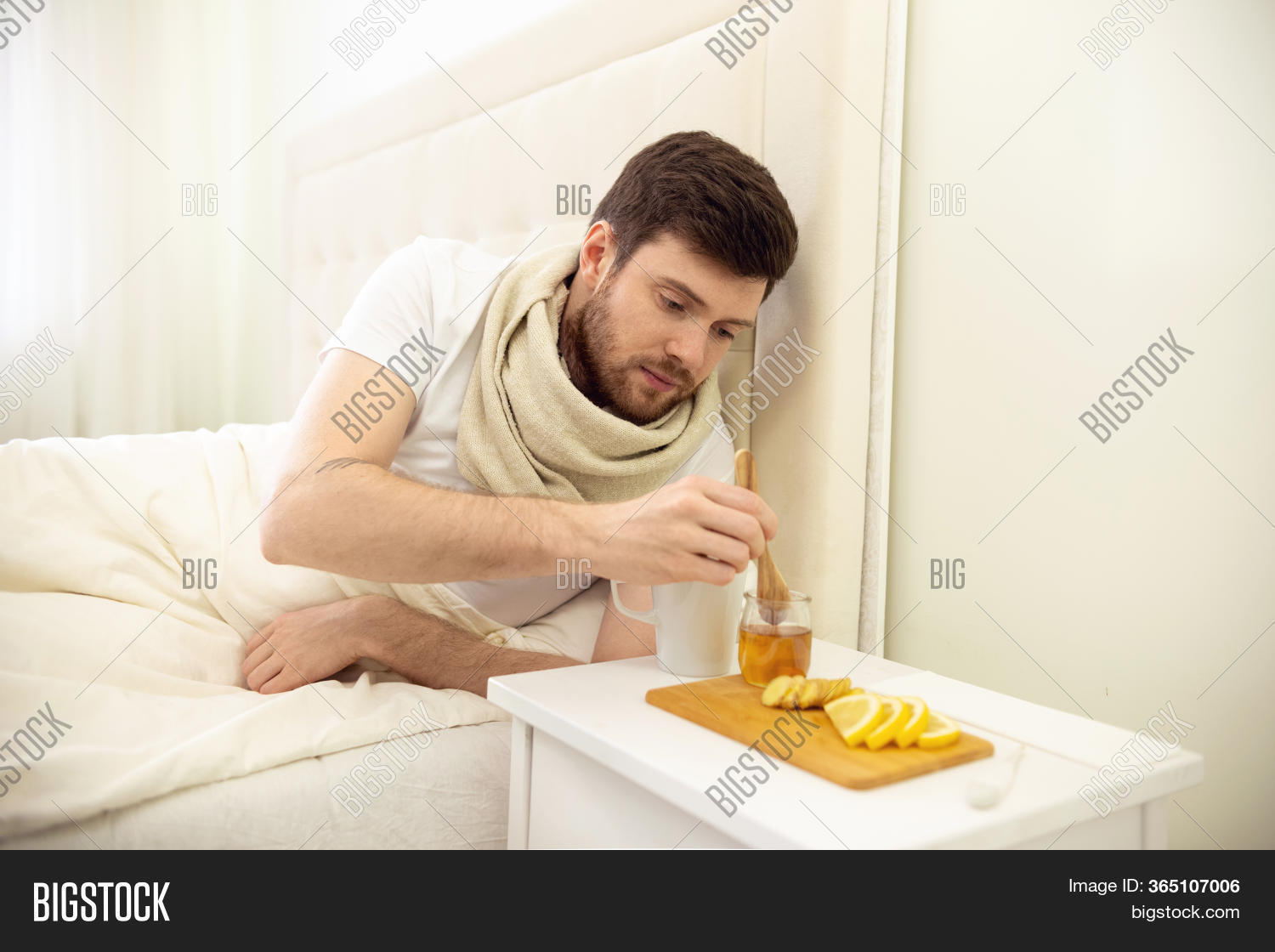 Sick Man Bed Adding Image & Photo (Free Trial) | Bigstock