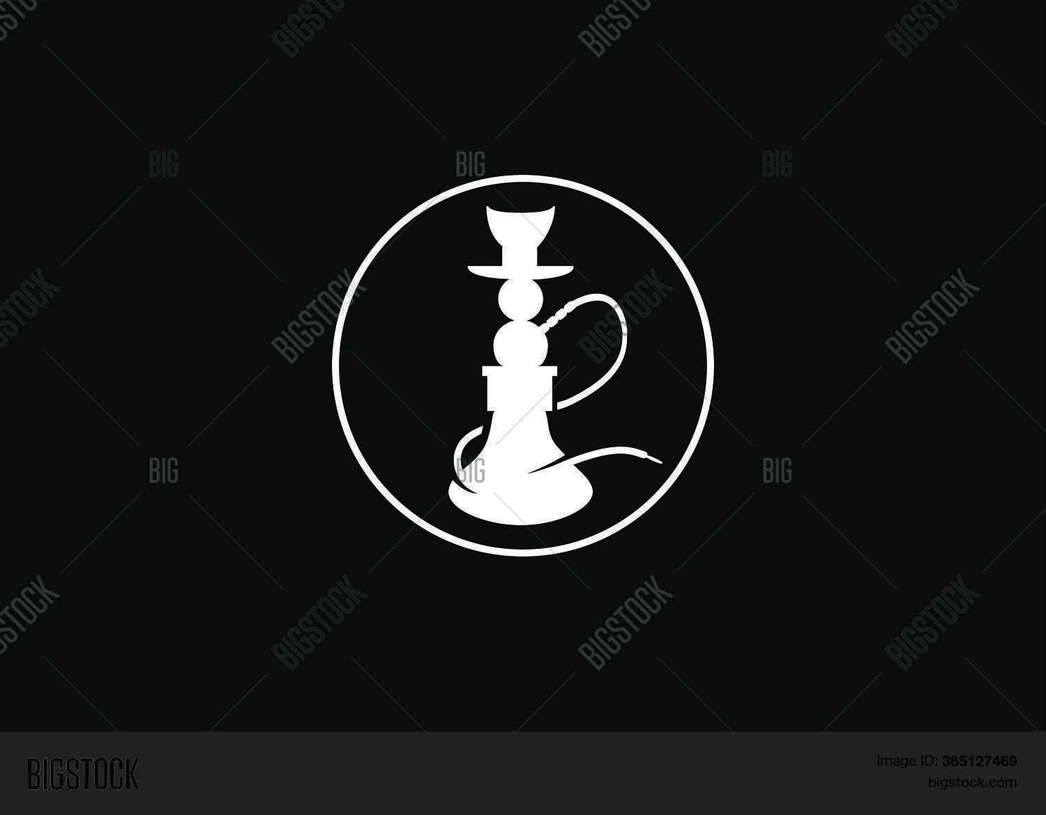 Hookah Logo Sign Vector & Photo (Free Trial) | Bigstock