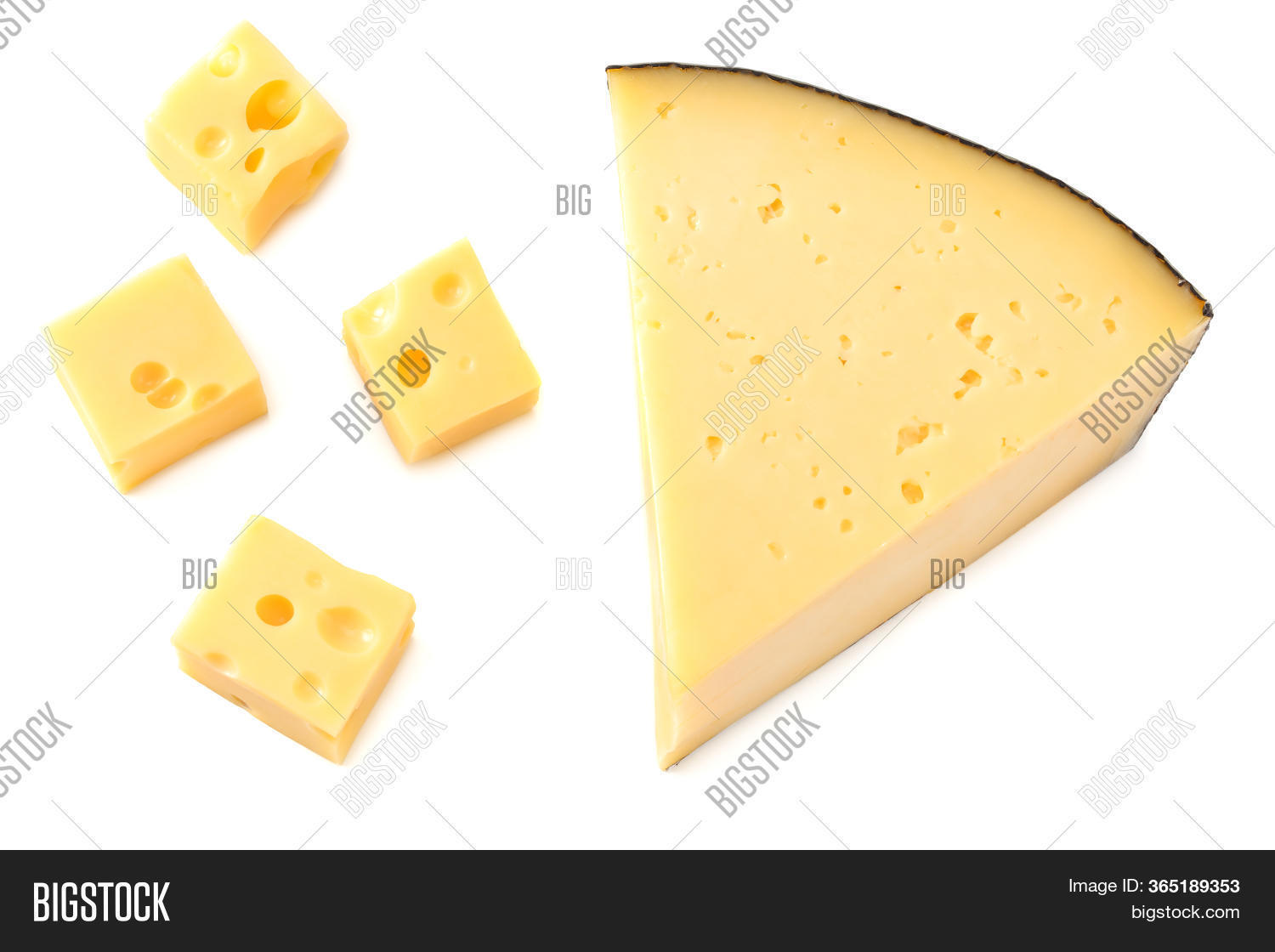 Piece Cheese Isolated Image & Photo (Free Trial) | Bigstock