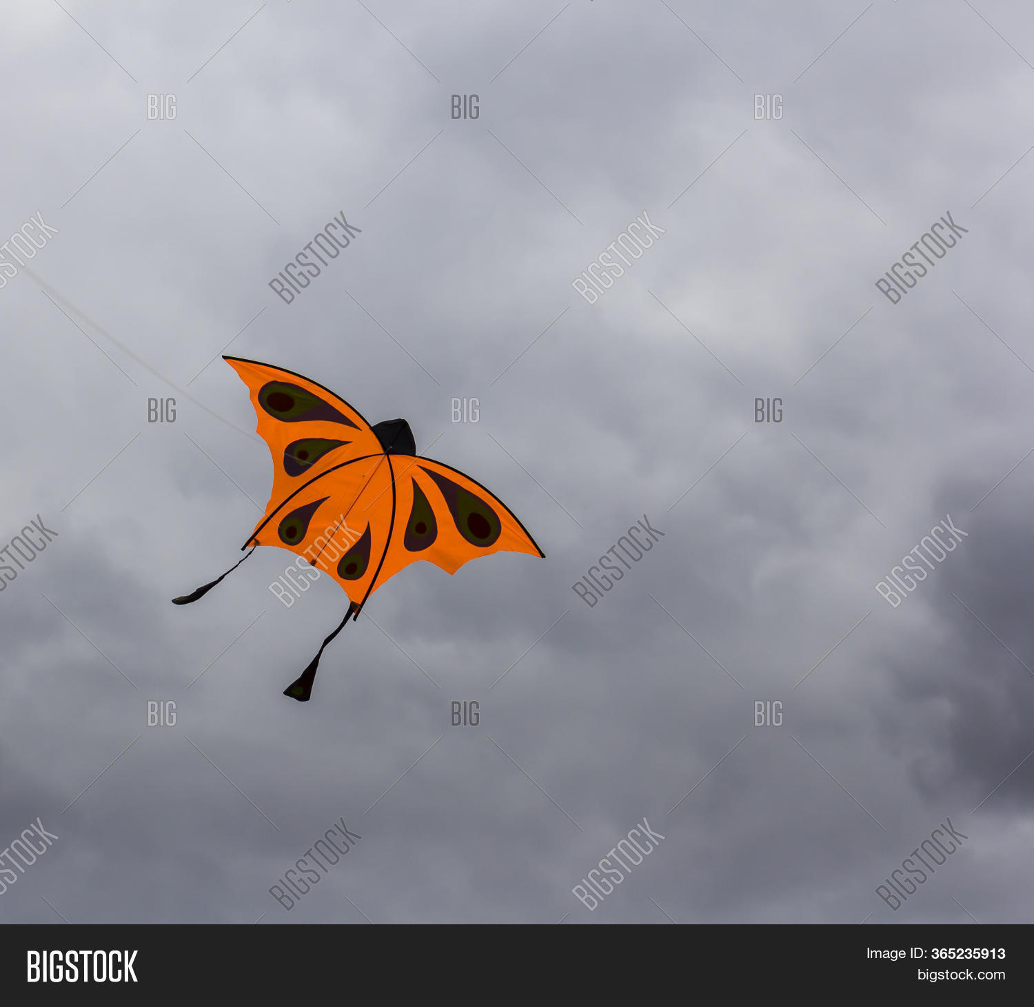 Bright Orange Kite Image & Photo (Free Trial) | Bigstock