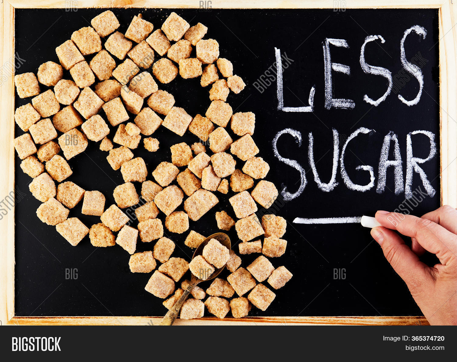 Less Sugar Text Chalk Image & Photo (Free Trial) | Bigstock