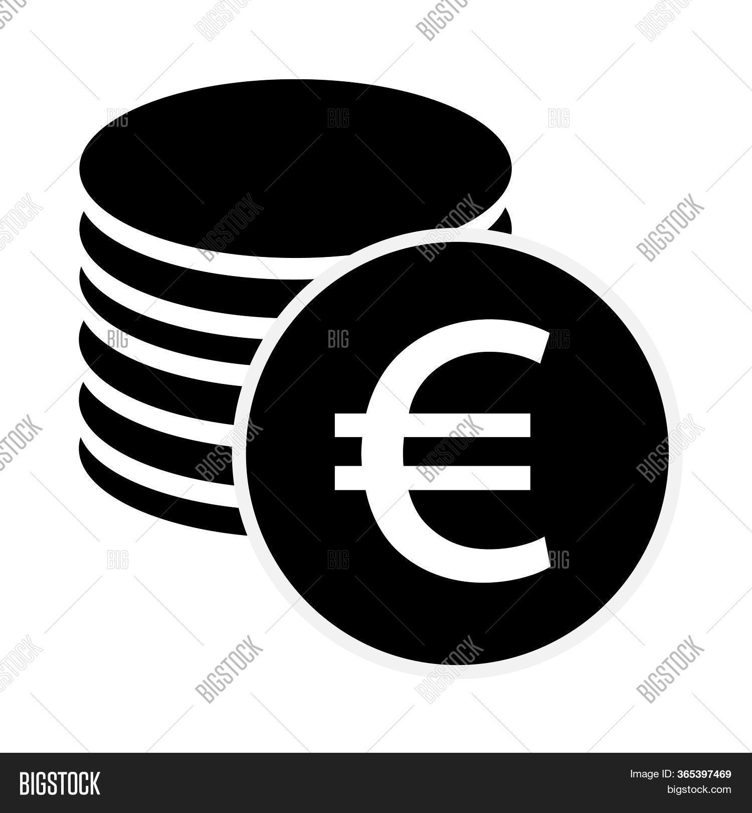 Euro Icon On White Image & Photo (Free Trial) | Bigstock