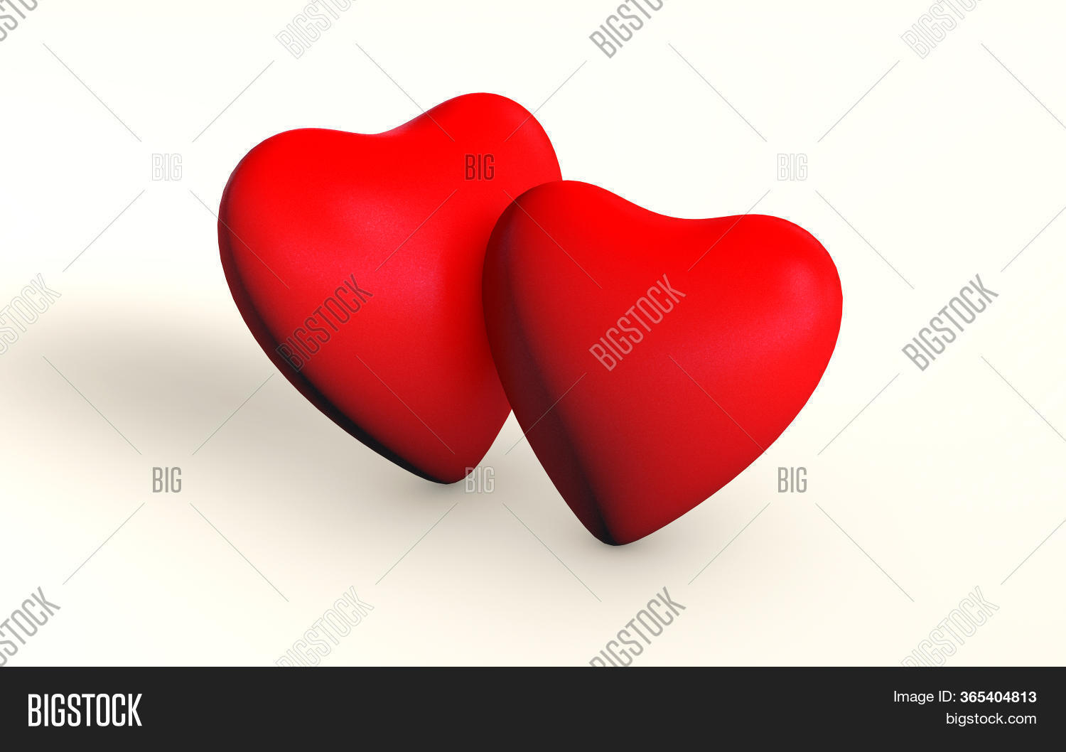 Two Red Hearts Love Image & Photo (Free Trial) | Bigstock
