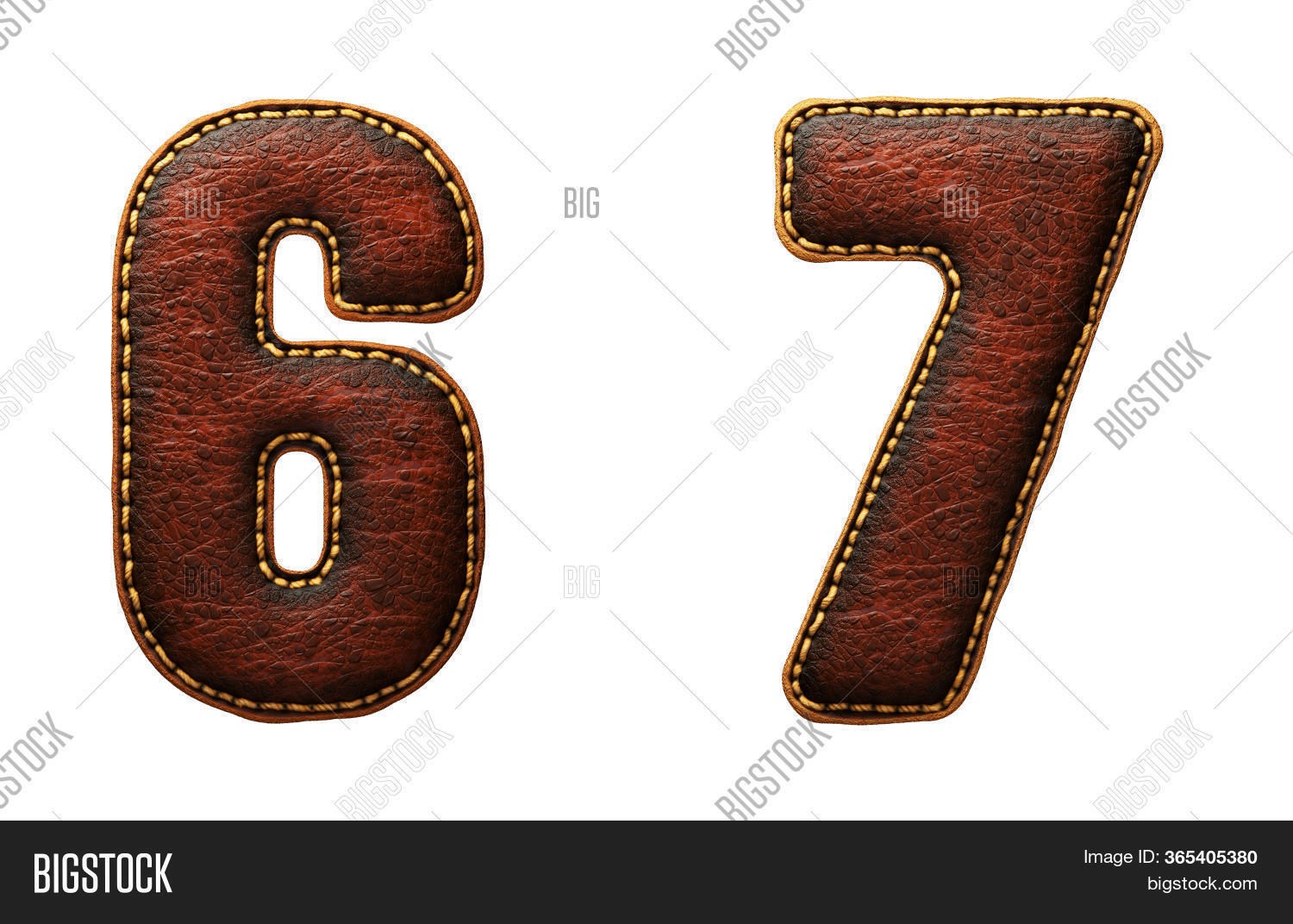 Set Numbers 6, 7 Made Image & Photo (Free Trial) | Bigstock