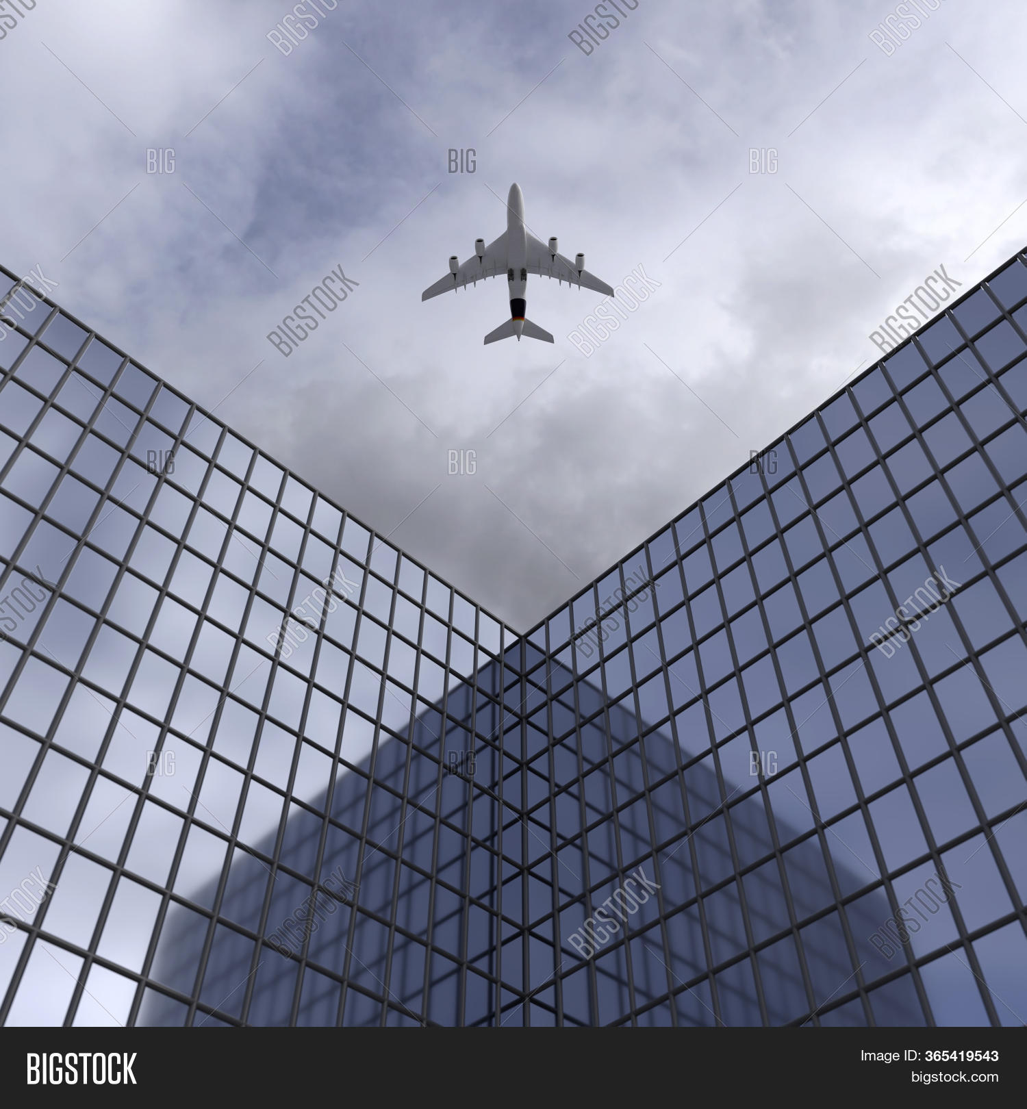 Airplane Flies Over Image & Photo (Free Trial) | Bigstock