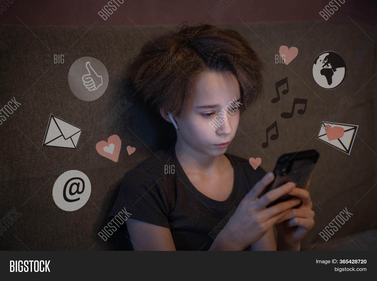 Teenager Uses Mobile Image & Photo (Free Trial) | Bigstock