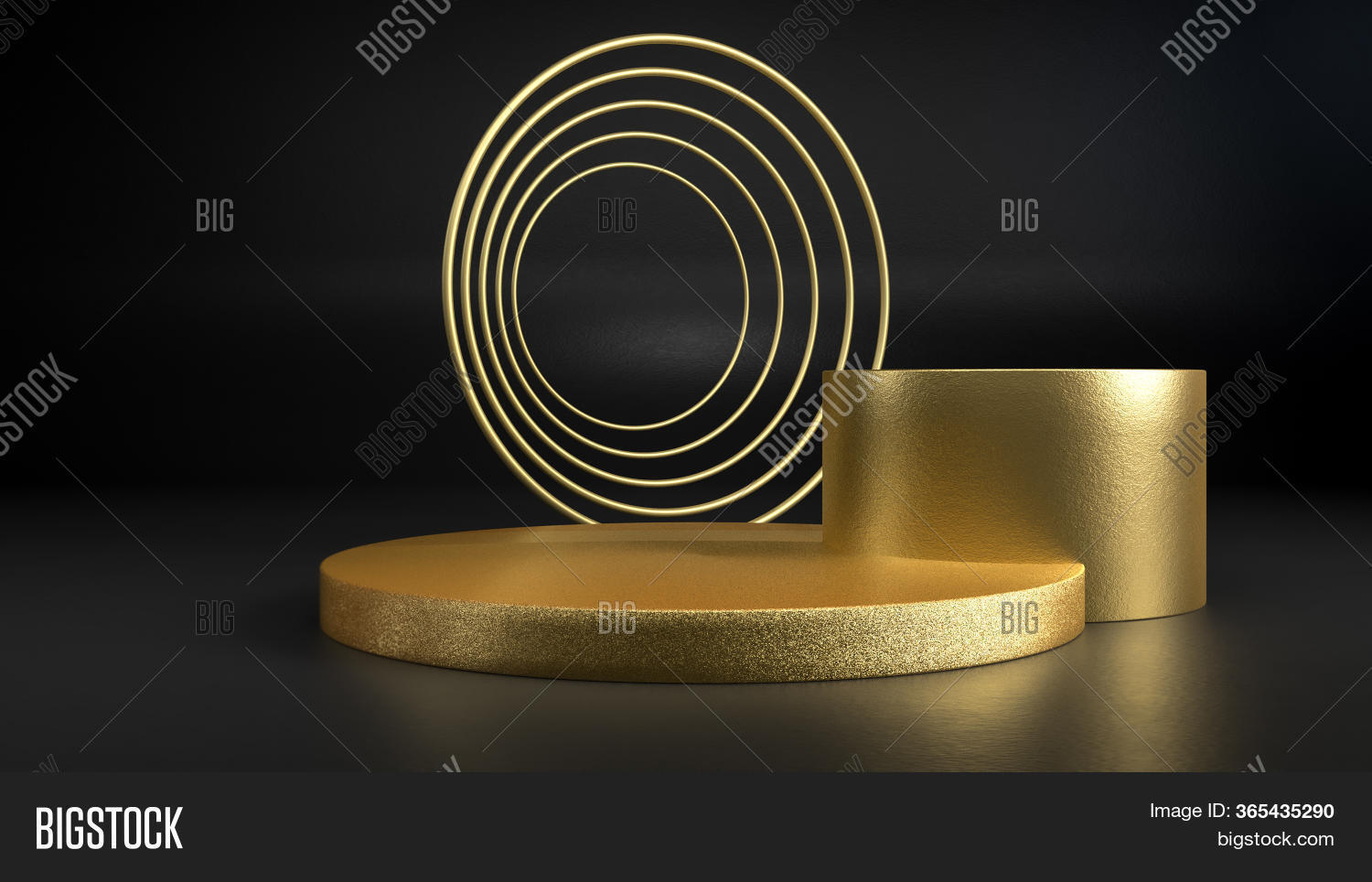 3d Render Golden Round Image & Photo (Free Trial) | Bigstock