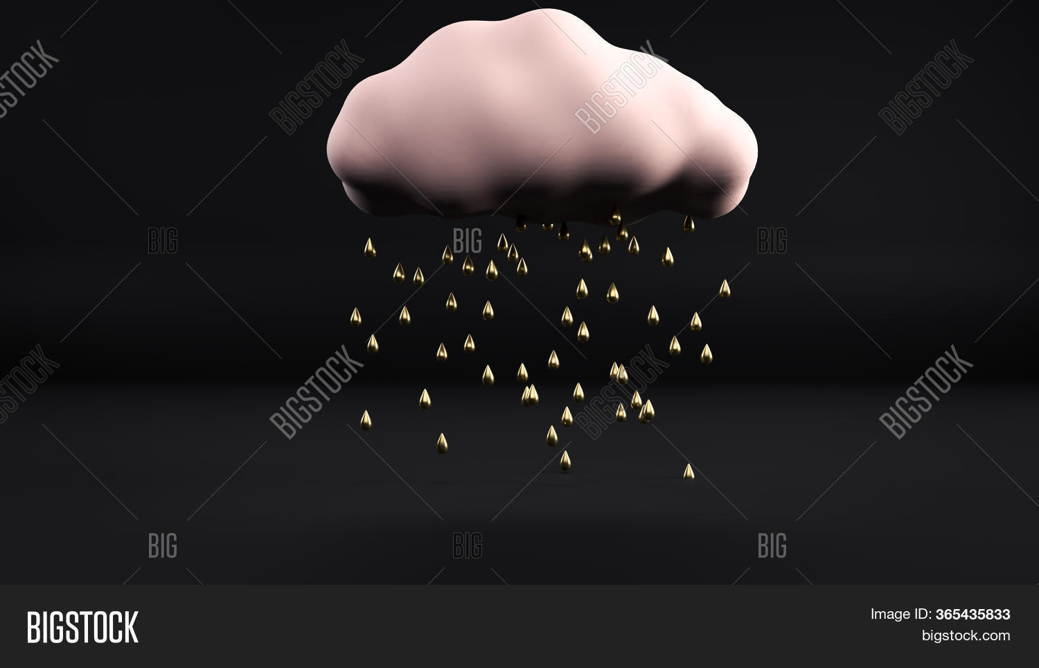 3d Render Golden Rain Image & Photo (Free Trial) | Bigstock