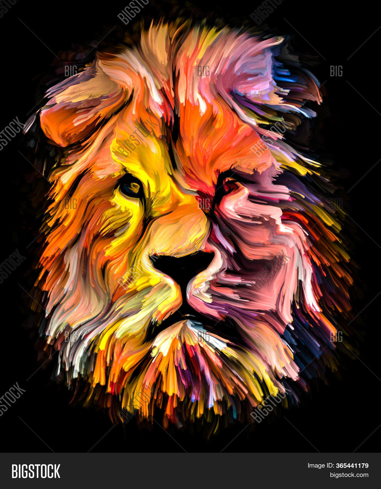 Lion Color Paint Image & Photo (Free Trial) | Bigstock