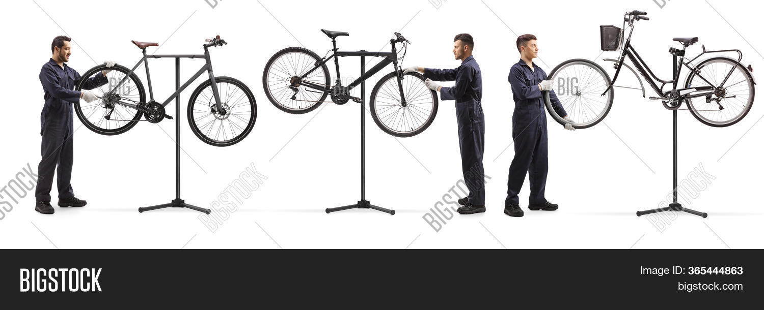 Men Working Bicycle Image & Photo (Free Trial) | Bigstock