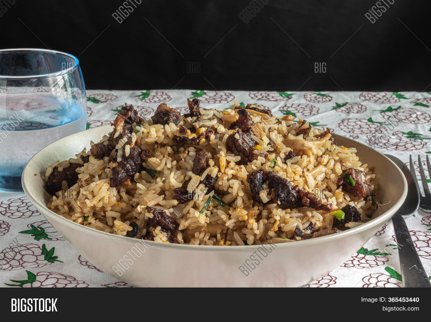 Plate Fried Rice Beef Image & Photo (Free Trial) | Bigstock
